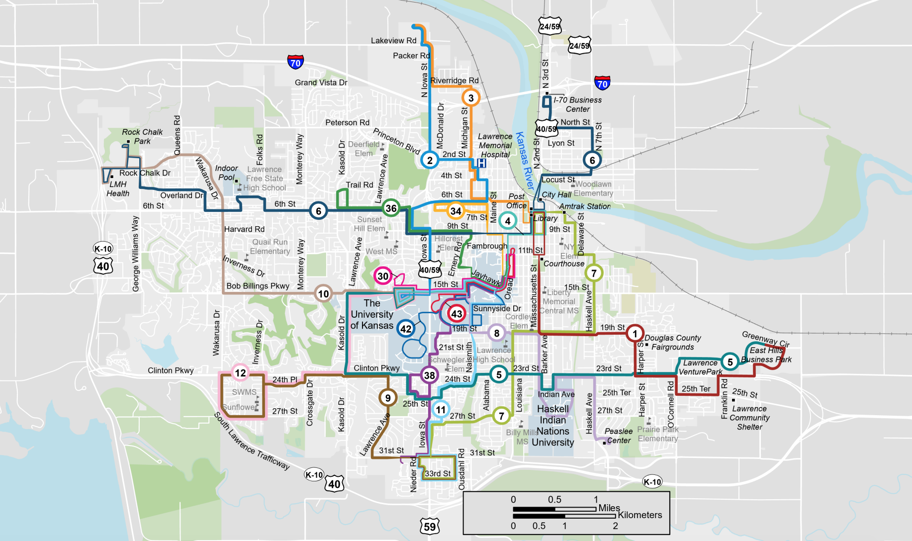 Lawrence Transit seeking feedback on 12 redesigned bus routes ...